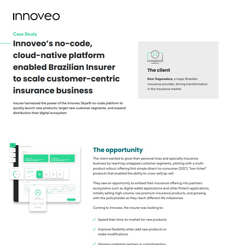 Innoveo Enables Brazilian Insurer to Scale Case Study