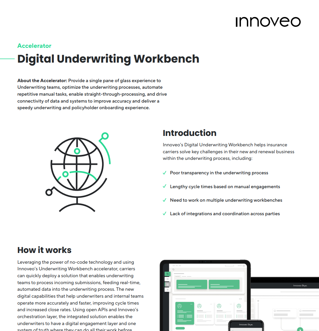 Accelerator Digital Underwriting Workbench